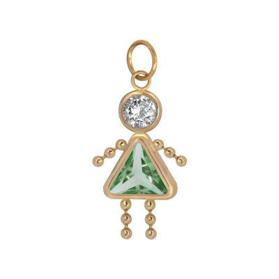 10K Gold August Birthstone Babies Girl Charm - JCPenney