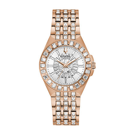 Click here for Bulova Womens Phantom Rose Gold-Tone Stainless Ste... prices
