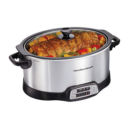 Hamilton Beach 6 Quart Stovetop Sear And Cook Slow Cooker  One Size  Silver