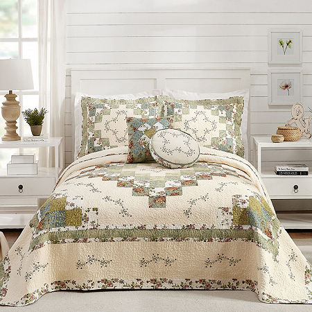 Click here for Modern Heirloom Olivia Bedspread  King - Green prices
