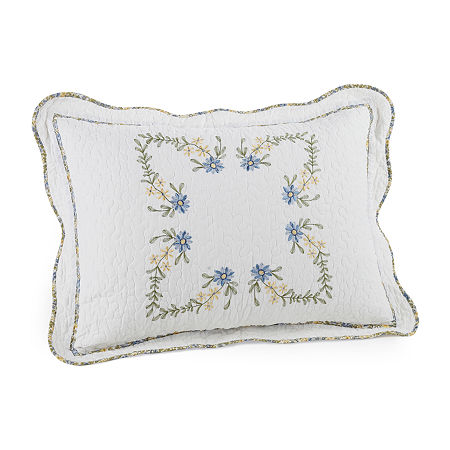 Click here for Modern Heirloom Heather Pillow Sham  One Size  Whi... prices