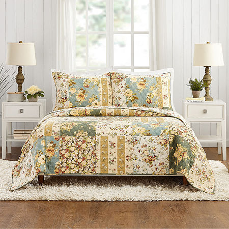 Click here for Modern Heirloom Floral Patch 3-pc. Reversible Quil... prices