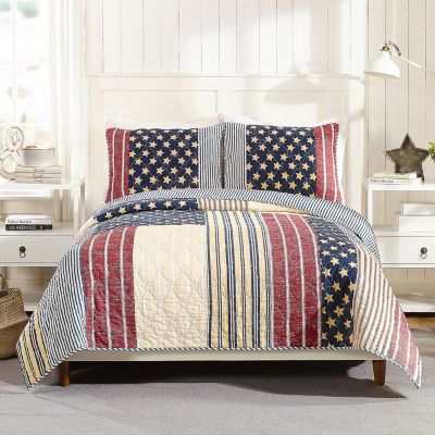 Modern Heirloom Americana 3-pc. Reversible Quilt Set, Color: Multi ...