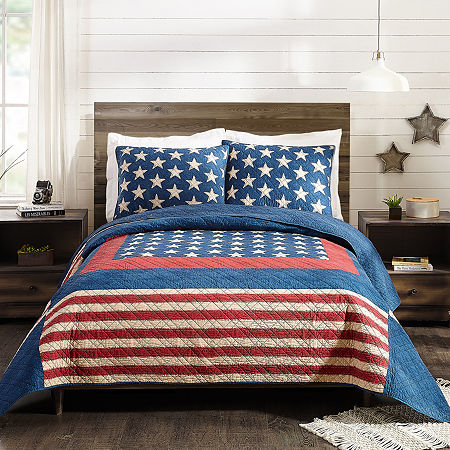 Click here for Modern Heirloom Americana Patch 3-pc. Reversible Q... prices