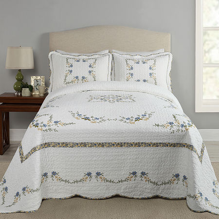 Click here for Modern Heirloom Heather Bedspread  Twin - White prices
