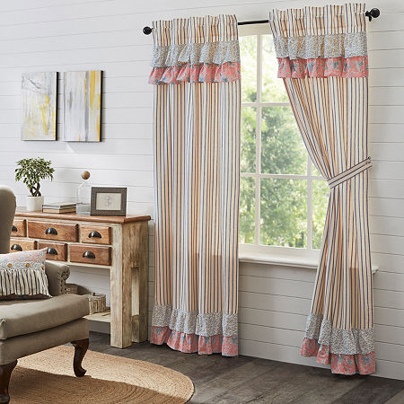 Click here for Vhc Brands Kaila Ticking Stripe Rod Pocket Light-F... prices