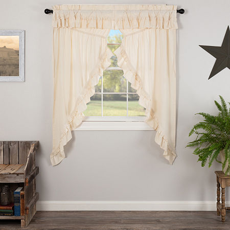 Click here for Vhc Brands Muslin Ruffled Prairie Rod Pocket Light... prices