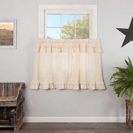 Click here for Vhc Brands Muslin Ruffled 2-pc. Rod Pocket Window... prices