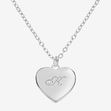 Click here for Silver Treasures Initial Womens Sterling Silver He... prices