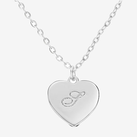 Click here for Silver Treasures Initial Womens Sterling Silver He... prices