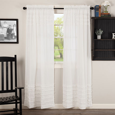 Click here for Vhc Brands Ruffle Sheer Petti Rod Pocket Embellish... prices
