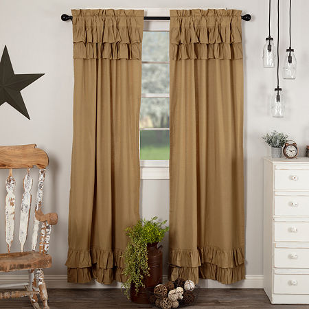 Click here for Vhc Brands Simple Life Ruffled Rod Pocket Light-Fi... prices