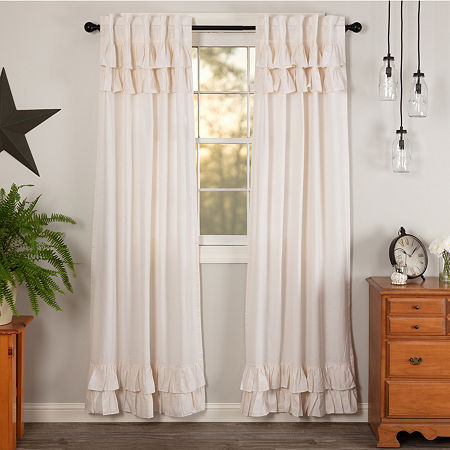 Click here for Vhc Brands Simple Life Ruffled Rod Pocket Light-Fi... prices