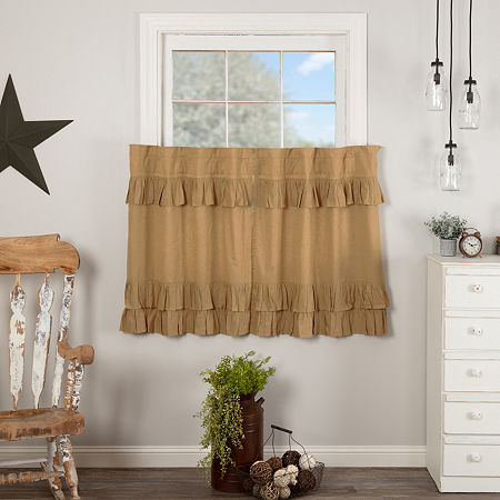 Click here for Vhc Brands Simple Life Ruffled 2-pc. Rod Pocket Wi... prices