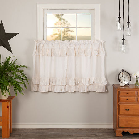 Click here for Vhc Brands Simple Life Ruffled 2-pc. Rod Pocket Wi... prices