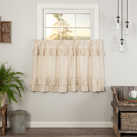 Click here for Vhc Brands Simple Life Ruffled 2-pc. Rod Pocket Wi... prices