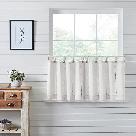 Click here for Vhc Brands Stitched Burlap 2-pc. Tab Top Window Ti... prices