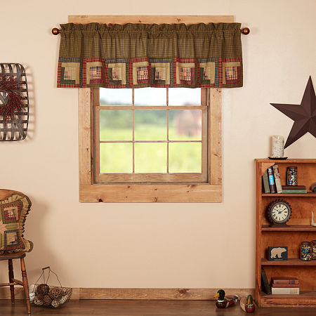 Click here for Vhc Brands Tea Cabin Block Border Rod Pocket Tailo... prices
