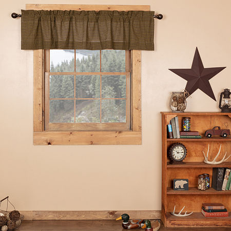 Click here for Vhc Brands Tea Cabin Rod Pocket Tailored Valance... prices