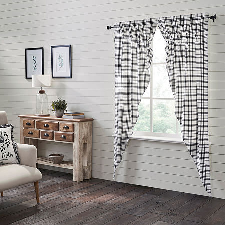 Click here for Vhc Brands Sawyer Plaid Prairie Rod Pocket Light-F... prices