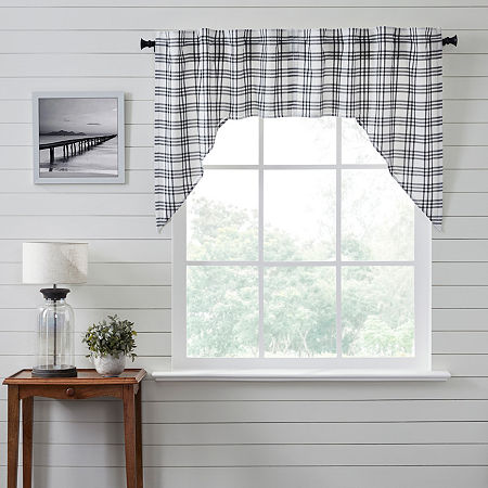 Click here for Vhc Brands Sawyer Plaid Swag Rod Pocket Valance  O... prices