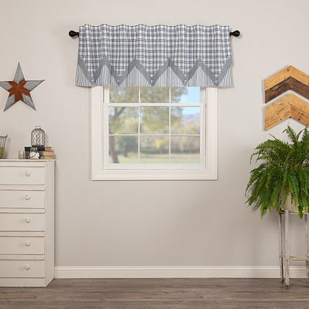 Click here for Vhc Brands Sawyer Plaid Layered Rod Pocket Valance... prices