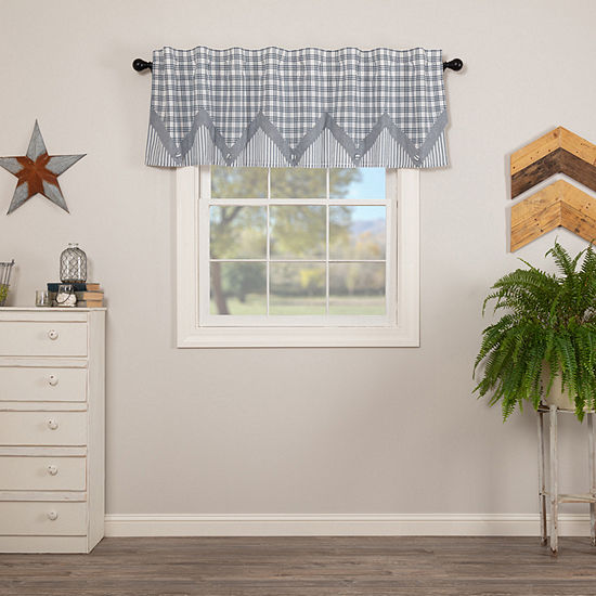 Vhc Brands Sawyer Plaid Layered Rod Pocket Tailored Valances 51922 ... Vhc Brands Sawyer Plaid Layered Rod Pocket Tailored Valances 51922 ...