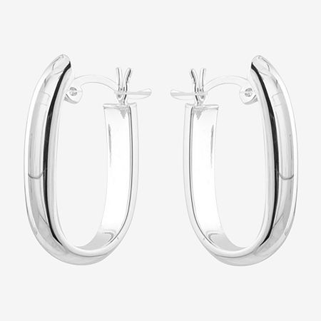 Click here for Silver Treasures Womens Sterling Silver 23mm Oval... prices