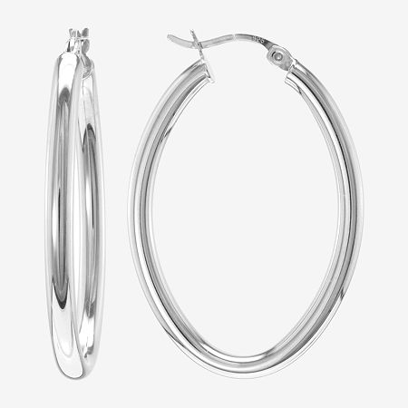Click here for Silver Treasures Womens Sterling Silver 37mm Oval... prices