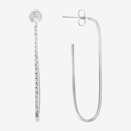 Click here for Silver Treasures Womens Sterling Silver 43mm Oval... prices