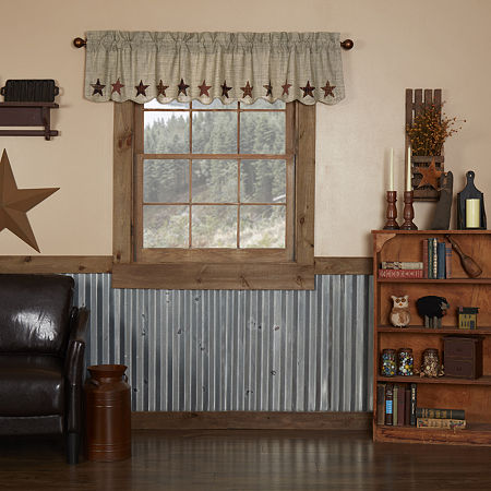 Click here for Vhc Brands Abilene Star Rod Pocket Scallop Valance... prices