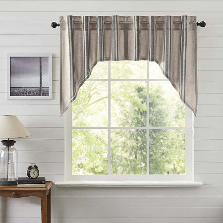 Click here for Vhc Brands Grain Sack Swag Rod Pocket Valance  One... prices