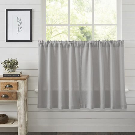 Click here for Vhc Brands Cotton Burlap 2-pc. Rod Pocket Window T... prices
