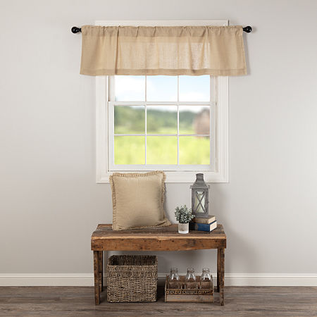 Click here for Vhc Brands Cotton Burlap Rod Pocket Tailored Valan... prices