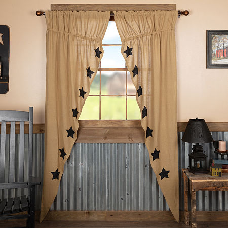 Click here for Vhc Brands Ctn Burlap Star Prairie Rod Pocket Embe... prices