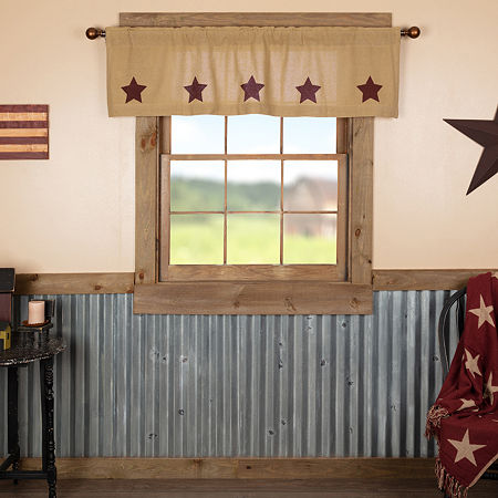 Click here for Vhc Brands Cotton Burlap Star Rod Pocket Tailored... prices