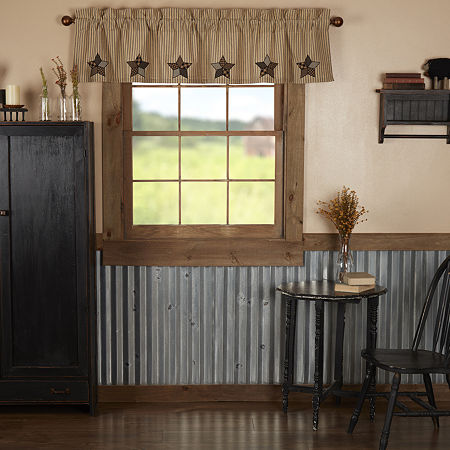 Click here for Vhc Brands Farmhouse Star Rod Pocket Valance  One... prices