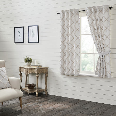 Click here for Vhc Brands Frayed Lattice Rod Pocket Light-Filteri... prices