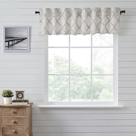 Click here for Vhc Brands Frayed Lattice Rod Pocket Tailored Vala... prices