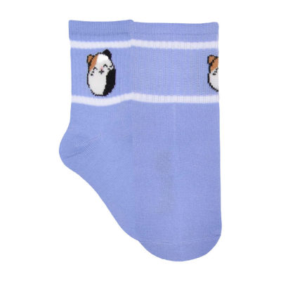 Little & Big Kid Girls 6 Pair Squishmallows Crew Socks, Color: Blue ...