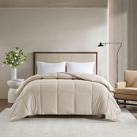 Madison Park Winfield Cotton Percale Luxury Down Alternative Comforter  King/California King - Tan