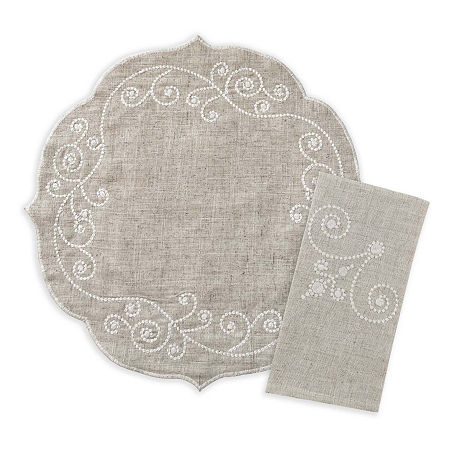 Click here for Lenox French Perle Linen 4-pc. Placemat  One Size... prices