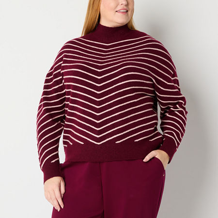Click here for Liz Claiborne Plus Womens Mock Neck Long Sleeve Ch... prices