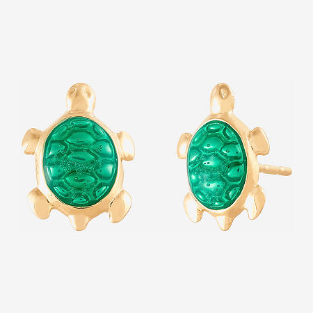 Click here for Limited Quantites! Turtle 14K Gold 10.1mm Stud Ear... prices