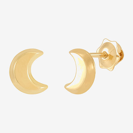 Click here for Limited Quantities! 14K Gold 6.5mm Moon Stud Earri... prices