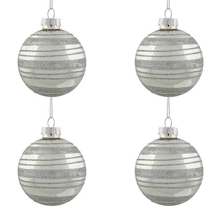 Click here for Northlight Silver Ball 4-pc. Christmas Ornament  O... prices