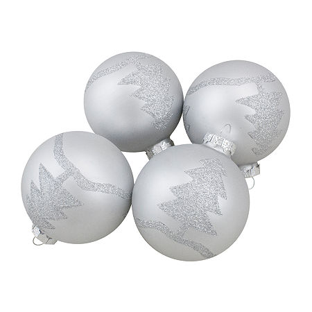 Click here for Northlight Silver Glass Ball 4-pc. Christmas Ornam... prices