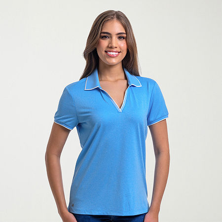 Click here for Antigua Fall 2025 Womens Polo Shirt  Medium  Blue prices