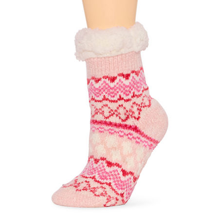 Click here for Muk Luks Eyelash Chenille Cabin Womens 1 Pair Slip... prices