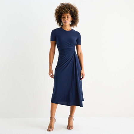 Click here for Danny & Nicole Womens Short Sleeve Midi Fit + Flar... prices